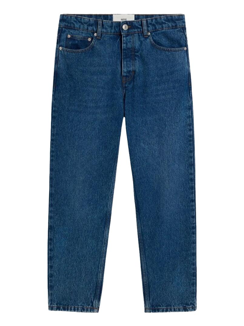 AMI Ami Paris Logo Patch Tapered-Fit Jeans